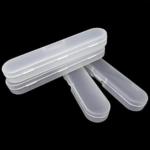 Honbay 4PCS Plastic Digital Thermometer Storage Case Containers Acne Needle Storage Box Pencil Case for Home (7 Inch)