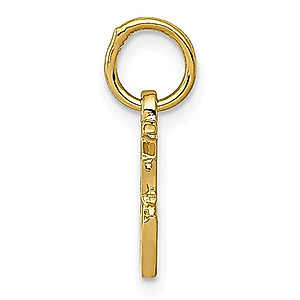 IceCarats 14K Yellow Gold Chinese Symbol Good Luck Necklace Charm Pendant 17mm x 10mm Only