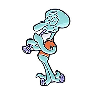 Spongebob Squidward Character 1 Inch Tall Metal Enamel Pin
