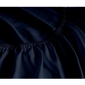 Cottingon Twin Sheets Kids, Twin Bedding Sets, Soft Twin Sheets 4 Pcs, 100% Brushed Microfiber Twin Sheets to fit Upto 15" Deep Twin Mattress (Navy)