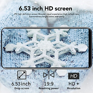 M13 Pro Plus Cell Phone, for Android 11 Unlocked Smartphone with, 4G Unlocked Phones, 6GB 64GB ROM, 6.53 HD Display, 8MP 21MP Dual Camera, Dual SIM, 4500mAh Battery