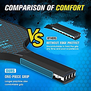 Pickleball Paddle - V5 Graphite Carbon Fiber Face for Spin, Lightweight Paddle, Cushion Comfort Grip with Ergonomic, Honeycomb Core Educes Vibration for More Contro & Power - USA Pickleball Approved