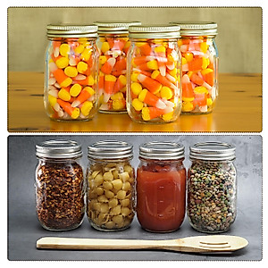 uxcell Canning Lids, 24pcs - Tinplate Split-Type Mason Jar Lid, Wide Mouth with Date Leak Proof Fits Storage Cover (Silver)