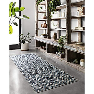 Loloi II Maddox Collection MAD-08 Ocean/Grey, Contemporary 7'-6" x 9'-6" Area Rug