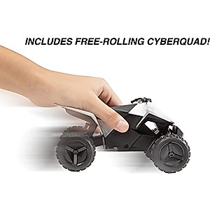 Hot Wheels 1:10 Tesla Cybertruck Radio-Controlled Truck & Electric Cyberquad, Custom Controller, Speeds to 12 MPH, Working Headlights & Taillights, For Kids & Collectors [Amazon Exclusive]