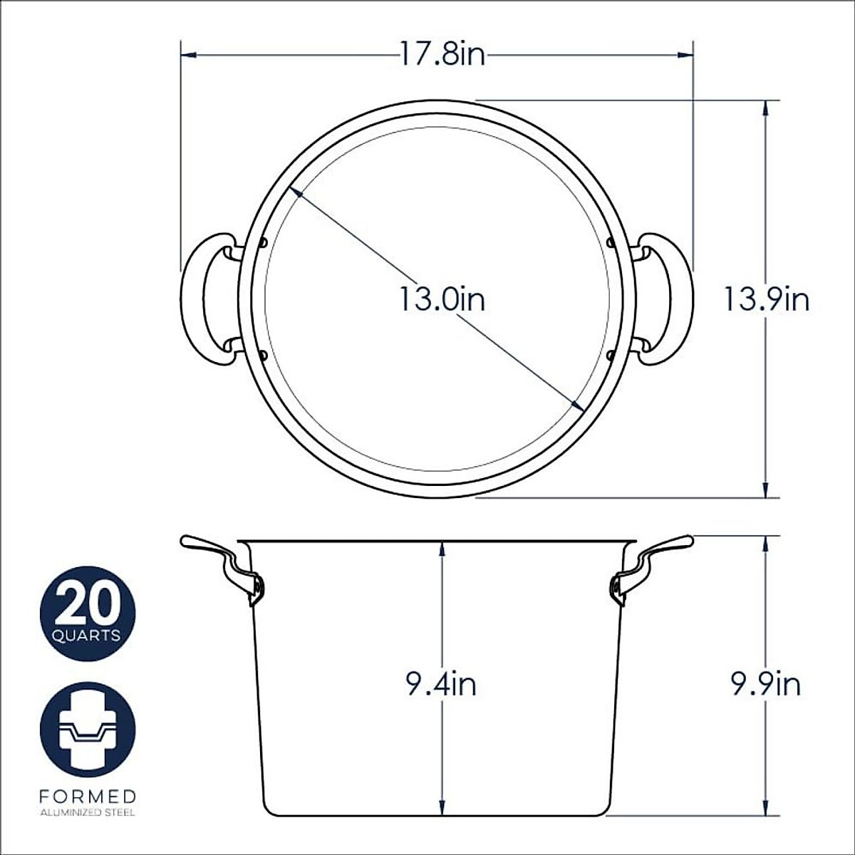 Nordic Ware Stock Pot, 20-Quart, Black