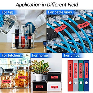 GREENCYCLE Compatible for Brother P-Touch TZe-451 TZe451 AZE Tape 24mm 0.94 Inch 1" Black on Red Laminated Label Tape for PT2730 PT9600 PTD600VP PTD800W PTH500LI PTP700 PTP710BT PTP750W, 3 Pack