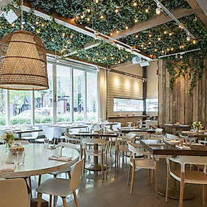 Flojery 78Ft 12pcs Silk Artificial Ivy Vine Hanging Leaves Plant Greenery Decor Party Home Garden Wedding Wall Decor (Scindapsus)