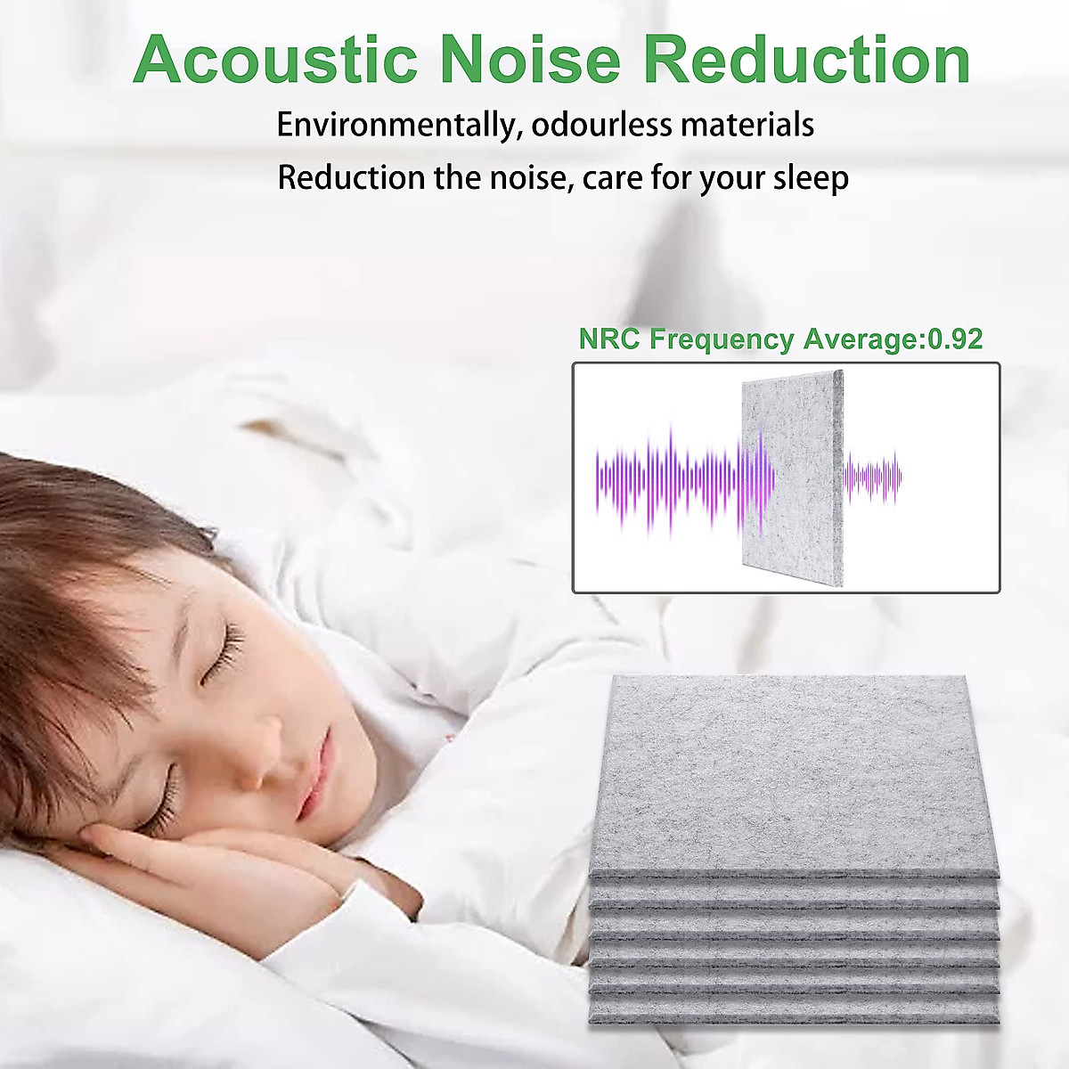 VANCORE 6 Pack Acoustic Panels 16"x 12"x 0.4" Sound Proof Padding, Sound Blocking Absorbing Padding for Wall Ceiling Acoustic Treatment for Home Office Decoration, Grey