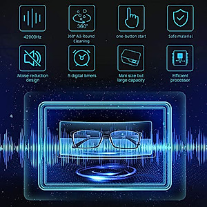 LifeBasis Ultrasonic Cleaner, Professional Ultrasonic Jewelry Cleaner 20 Ounces (600ML) with Digital Timer, Watch Holder Ultrasonic Glasses Cleaner for Rings, Coins, Watches, Dentures, Silver