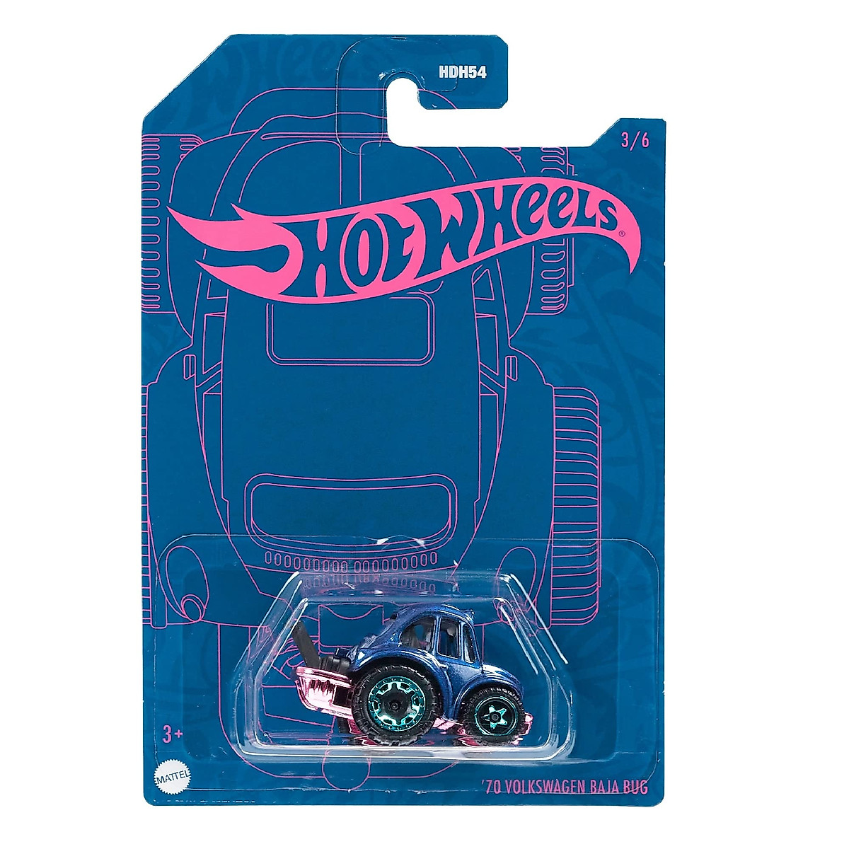 Hot Wheels Pearl and Chrome 2022 Vehicle 70 Volkswagen Baja Bug