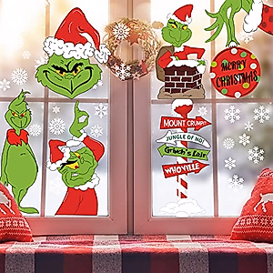 Christmas Window Clings Christmas Window Clings 8Sheet Christmas Decorations Christmas Window Sticker Christmas Window Decals Christmas Window stickers Home School Office Christmas Party Supplies