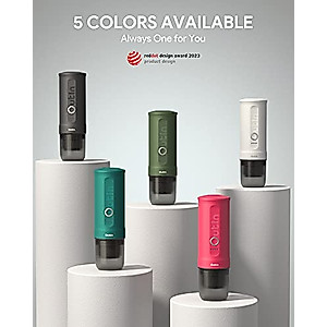 Outin Nano Portable Electric Espresso Machine with 3-4 Min Self-Heating, 20 Bar Mini Small 12V 24V Car Coffee Maker, Compatible with NS Capsule & Ground Coffee for Camping, Travel, RV, Hiking, Office