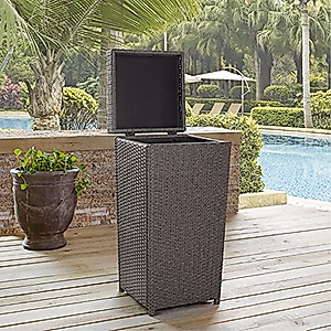 PALM HARBOR OUTDOOR WICKER TRASH BIN