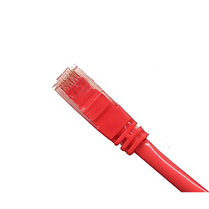 RiteAV - 15FT (4.6M) RJ45/M to RJ45/M Cat6 Ethernet Crossover Cable - Red