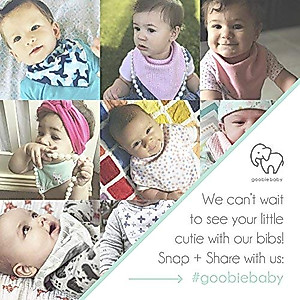 REVERSIBLE & WATERPROOF Cotton Baby Bandana Drool Bibs for Girls with Adjustable Snaps, Pack of 4, Soft Absorbent Cute Modern Premium Bib Set for Teething Drooling (Pink)