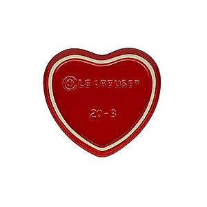 Le Creuset Cerise Stoneware Heart Shaped Spoon Rest, 5.25"