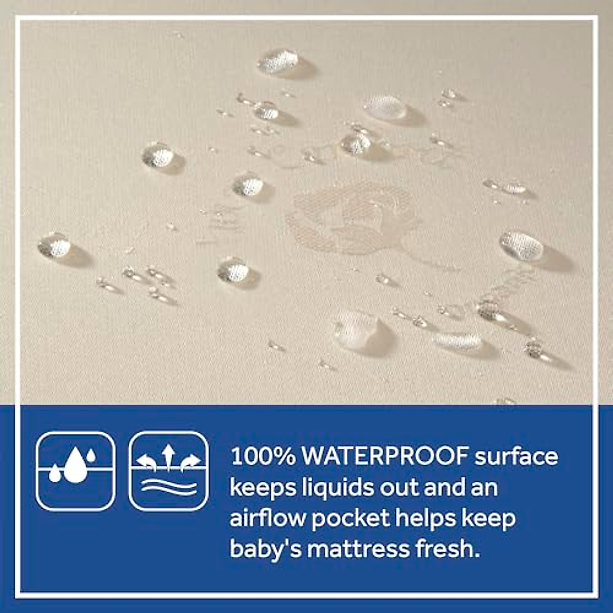 Sealy Baby Cotton Bliss Breathable 2 Stage Waterproof Crib Mattress plus Toddler Bed Fit, 204 Extra Firm Coils, Organic Cover, GREENGUARD Gold Certified, Safety & Quality Tested, Made in USA, 52'X28'