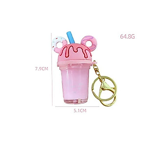 Kawaii Donut Boba Keychain (Blue)