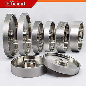 GYTYCATAH CBN Grinding Wheel, Dia 6" x 1" Wide with 1/2" Arbor, Diamond Grinding Wheel for Sharpening High Speed Steel, Grit 80