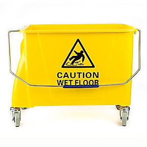 RK Safety RKMB24-Y Commercial Side Press Wringer for Mop Bucket 24 qt / 6 gal (Yellow)