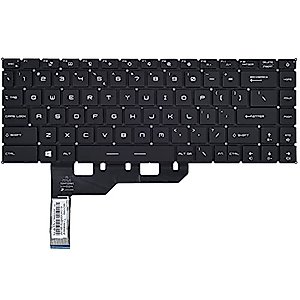 Replacement Keyboard for MSI GS66 Stealth GE66 Raider GP66 & Stealth 15M with Per-Key RGB Backlit Keyboard Black US Layout MS-16V1 MS-1541 MS-1542