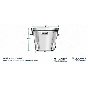 YETI TANK 45 Bucket Cooler, White