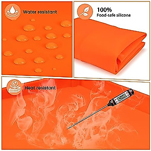Vangostella 28 inch Griddle Mat Cover for Blackstone,Upgrade Full Edge Coverage-Heavy Duty -Food Grade Silicone Grill Cover, Cooking Surface Protective Mat Cover for Blackstone 28" Griddle ¡­