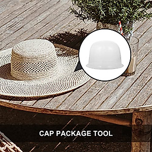 GALPADA 8Pcs travel hat holder Plastic Hat Stand Rack Tabletop Cap Holder Beanie Storage Hat Hanger Holder Hat Cap Rack Wig Holder for Home hat head stand Travel cap showing stand