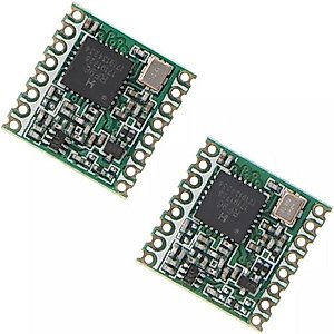 Lubeby Smart HopeRF Original sx1276 Based RF Module, LoRa1276 RFM95W 915Mhz Lora Ultra Long Range Transceiver (RFM95W (915MHz) * 2 PCS)