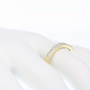 Vir Jewels 1/2 carat (ctw) Diamond Wedding Anniversary Band for Women, Half Eternity Princess Cut Square Diamond Engagement Ring 14K Yellow Gold Channel Set 0.50 cttw, Size 10