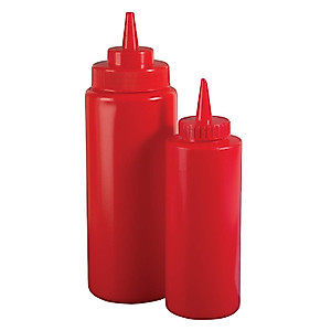 Update International SBR-24 24 Oz. Red Squeeze Bottle (Pack of 6)