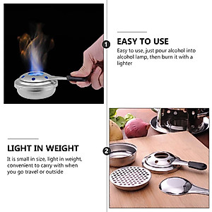 DOITOOL Stainless Steel Fuel Holder with Cover, Fuel Holder for Chafers with Cover and Handle for Chafing Dishes, Buffet Barbecue Party Events