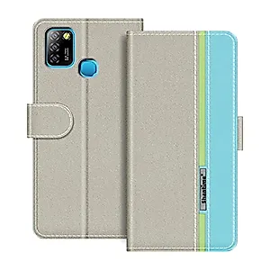 MILEGAO for Infinix Smart 5 Flip Cover, Magnetic Buckle Multicolor Business PU Leather Phone Case with Card Slot, for Infinix Smart 5A 6.6 inches