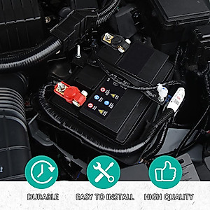 Middrivr 2PCS Battery Terminals, Car Battery Cable Terminal Clamps-Connectors-Negative and Positive, Battery Terminal with Plastice Cover, Good Contact, Corrosion Resistance Applicated in Car Truck