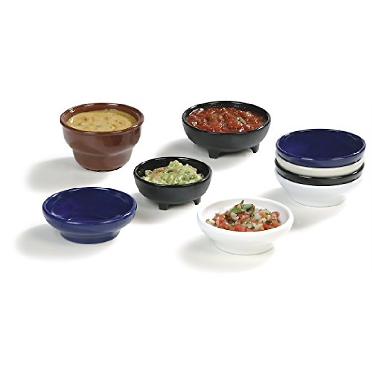 Carlisle FoodService Products 087503 Melamine Salsa Dish, 5 oz. Capacity, Black (Case of 48)