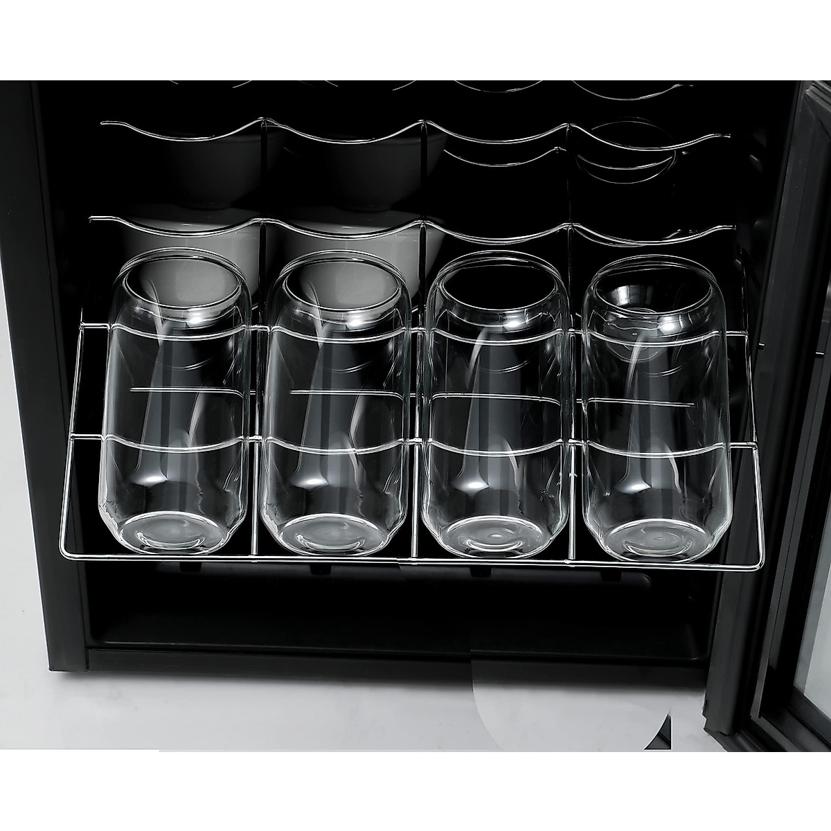 YMQAHWY 4Pcs Set Drinking Glasses with Bamboo Lids and Glass Straw, 16oz Can Shaped Glass Cups, Beer Glasses, Iced Coffee Cups, Glass Tumbler Include 2 Cleaning Brushes, Great for Cocktail,Gifts