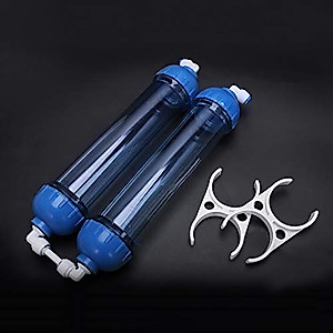 Jteyult Water Filter 2Pcs T33 Housing Diy T33 Shell Filter 4Pcs Fittings Water Purifier For Reverse Osmosis System