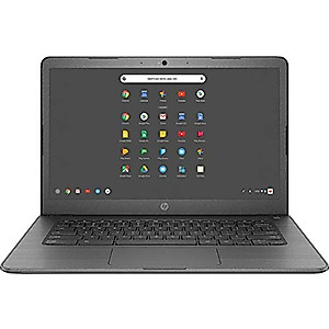 HP 2022 Chromebook 14" HD Portable Laptop, Intel Core Celeron N3350 Processor, 4GB RAM, 32GB EMMC, Long Battery Life, Webcam, Bluetooth, Wi-Fi, Chrome OS, Black