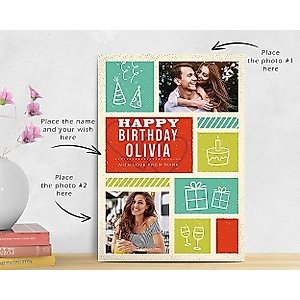 Color King Studio Personalized Birthday Card, Happy Birthday Card, Custom Greeting, Handmade Birthday Cards, Custom Photo Card