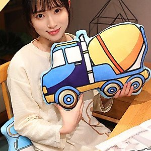 XItbyja 3D Vehicle Shaped Pillow Truck Stuffed Animal Stuffed Car Truck Plush Pillow Cute Car Plush Pillow Decorative Throw Pillows Cushion for Bed Sofa Car Couch Decor Agitator Truck