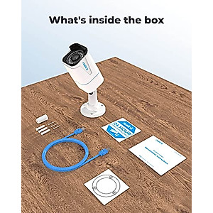 REOLINK 4K Security Camera Outdoor System, Surveillance IP PoE Camera with Human/Vehicle/Pet Detection, 25FPS Daytime, 100F IR Night Vision, Work with Smart Home, Up to 256GB SD Card, RLC-810A