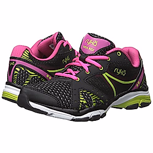 Ryka Women's Vida RZX Cross-Training Shoe, Black/Ryka Pink/Lime Blaze, 8.5 M US