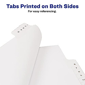 Avery 1-25 Legal Exhibit Dividers for 3 Ring Binders, 25-Tab Sets, Allstate Style, 20 Binder Divider Sets (01701)