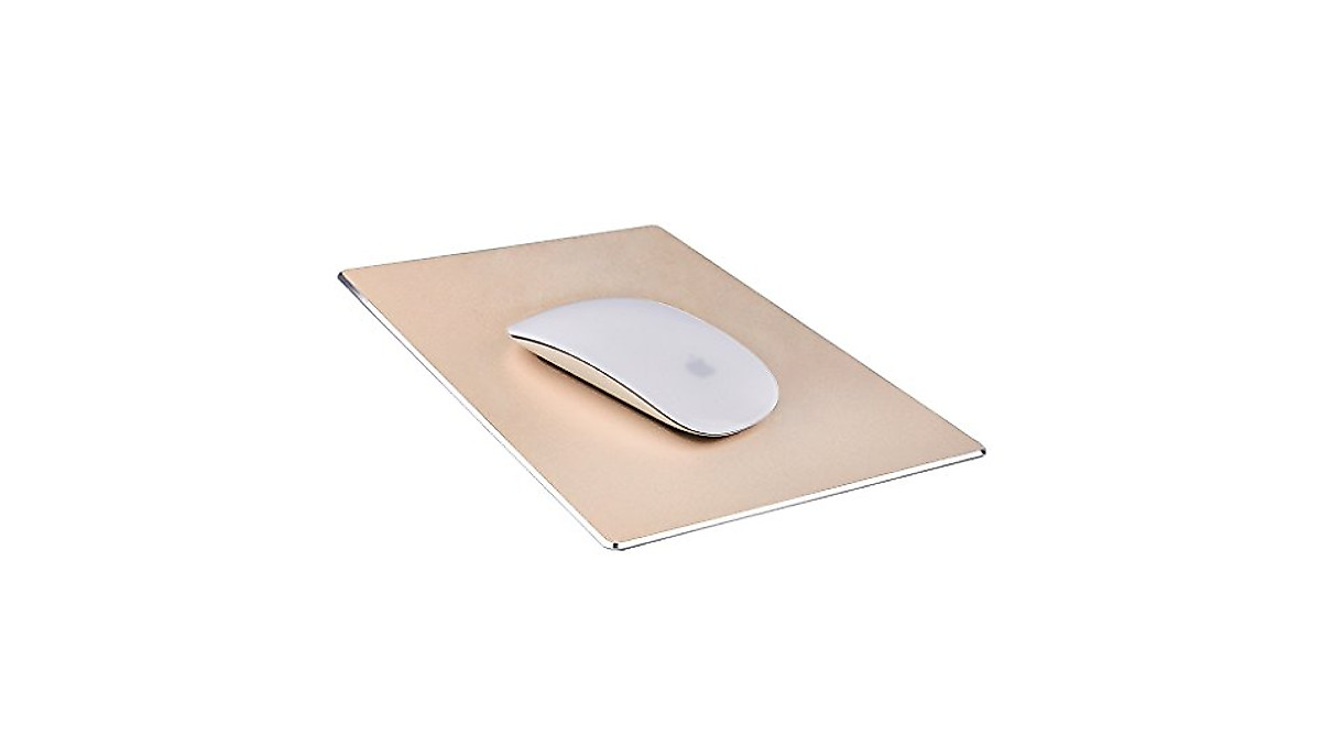 Qcute Gold Aluminum Gaming Mouse Pad for Precision & Style