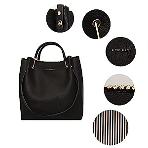 Alexis Bendel Women’s Vegan Leather Multi-Style Shopper Tote Handbag