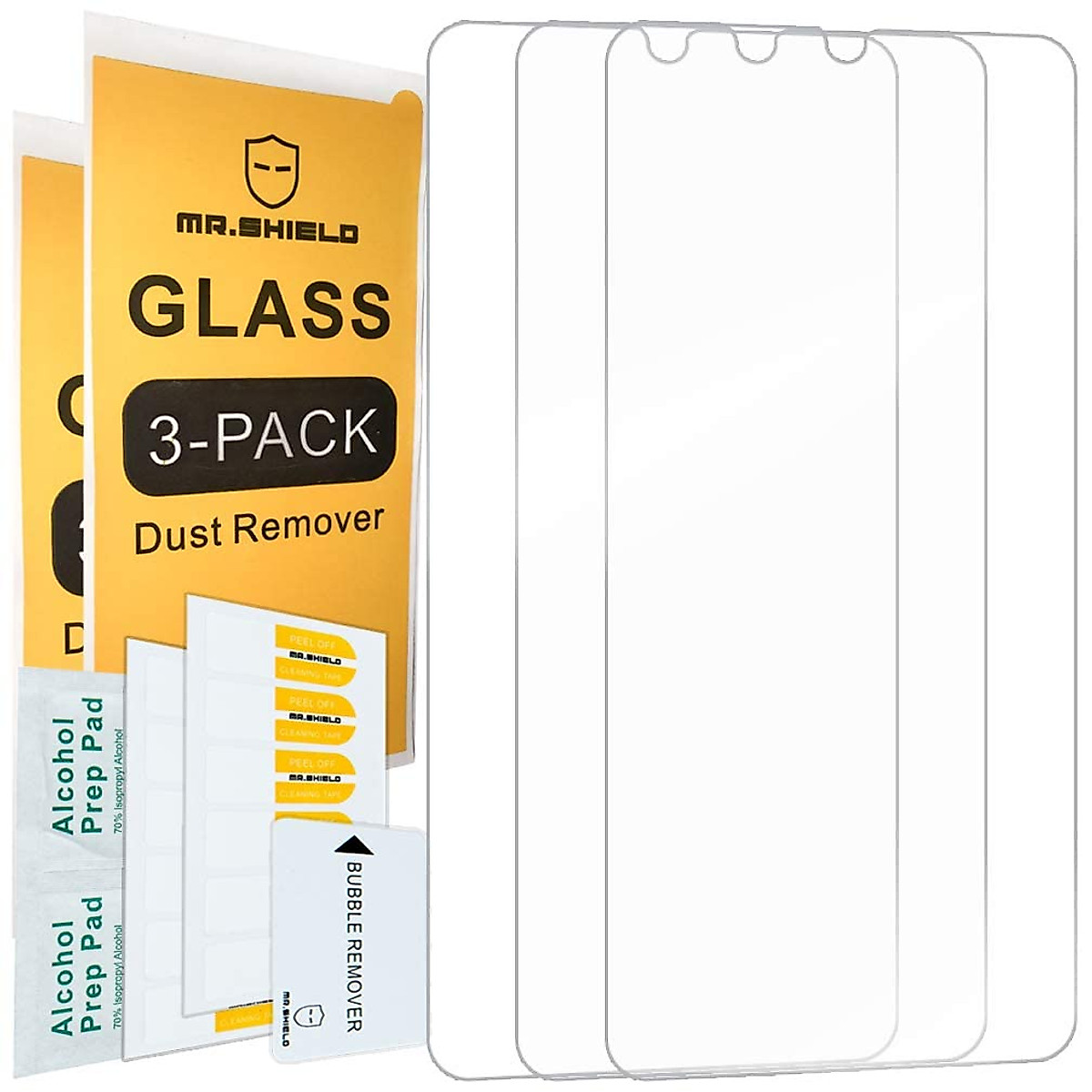 Mr.Shield [3-PACK] Designed For Huawei P30 [Tempered Glass] Screen Protector with Lifetime Replacement