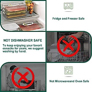 spaclatio Deli Meat Container for Fridge, 3 Layer Lunch Meat Container for Refrigerator Organizing, Deli Containers with Lids Food Storage Container Bacon Cheese Container for Refrigerator
