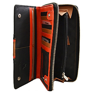 Visconti Women's Soft Leather Bifold Checkbook Wallet & Purse