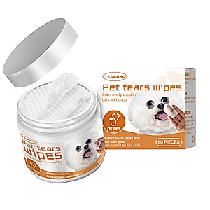 Generic Tear Stain Remove Wipes for Dogs, Unscented Gentle Eye Cleaner Pads, Pet Eye Cleaning Wipes,60 Count, white